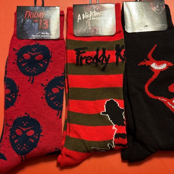 Underwear & Socks | Horror Movie Themed Mens Socks Set Red Green Black ...